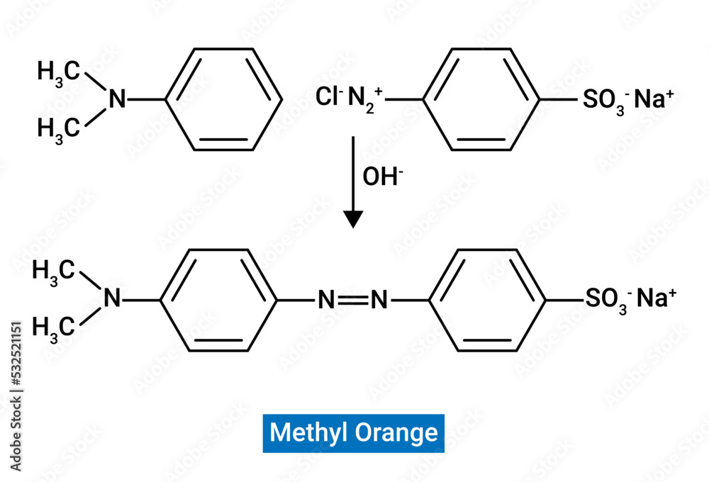 Chemical structure of Methyl Orange Stock Vector | Adobe Stock
