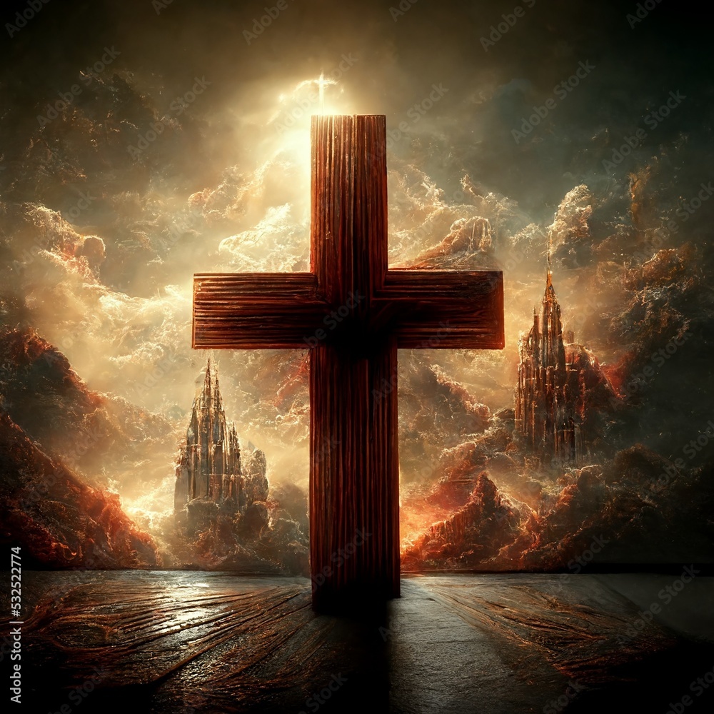 Christian inspired concept art. Christianism religious painting. Gods ...