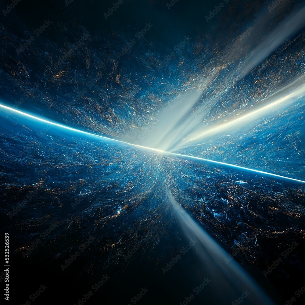Space panoramic landscape. Stars, galaxies, universe with cinematic ...