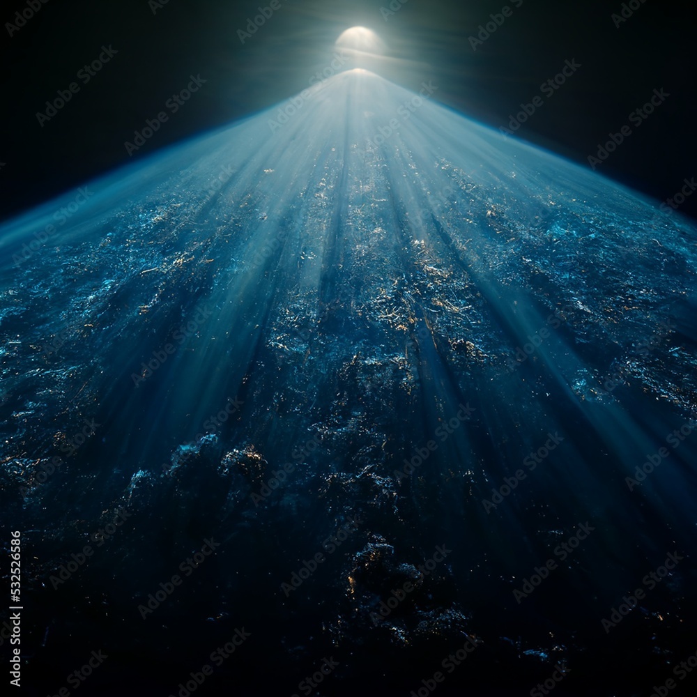 Space panoramic landscape. Stars, galaxies, universe with cinematic ...