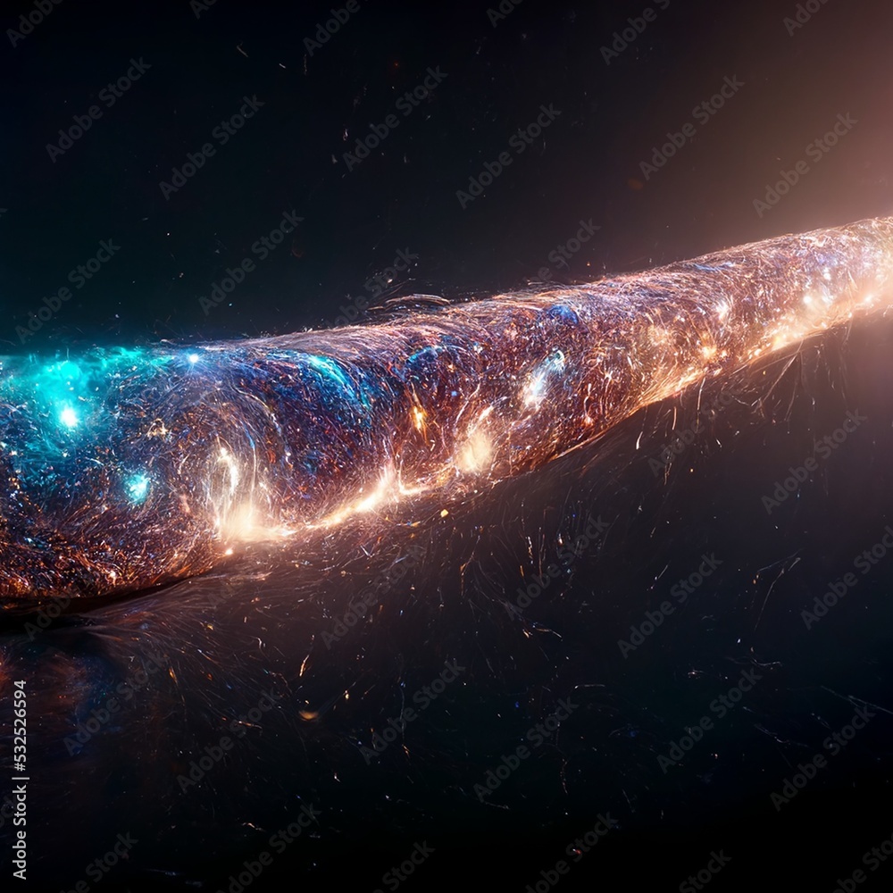 Space panoramic landscape. Stars, galaxies, universe with cinematic ...