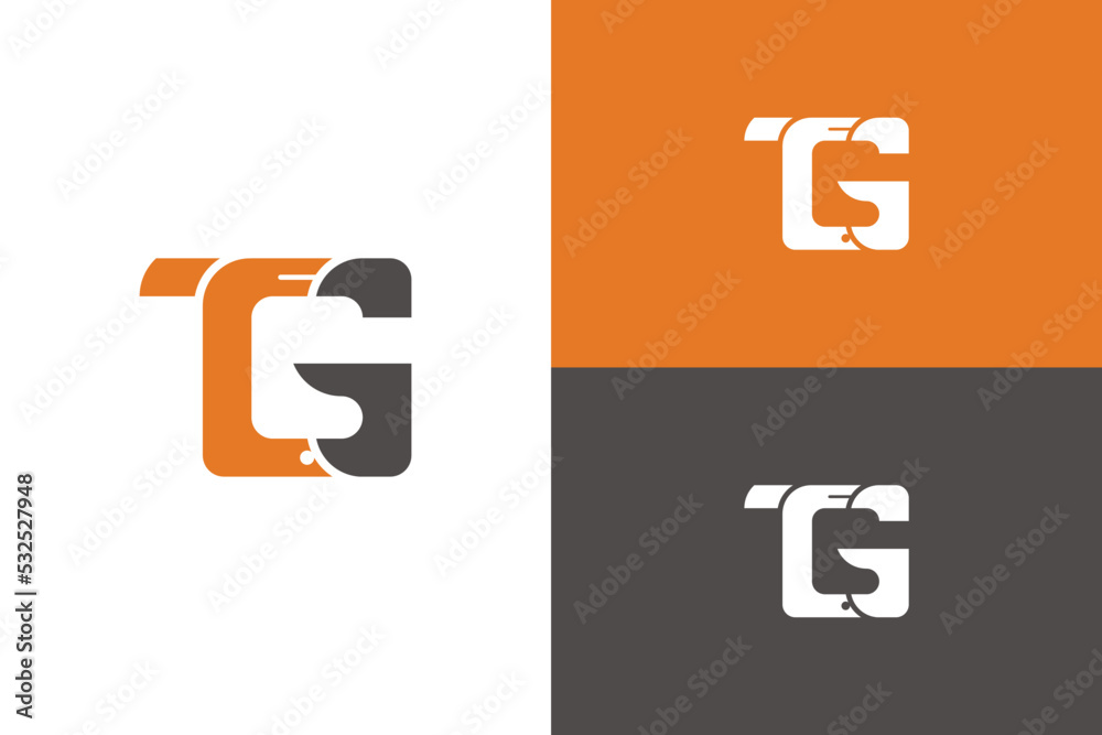 Letter TG or GT and Phone Logo Stock Vector | Adobe Stock