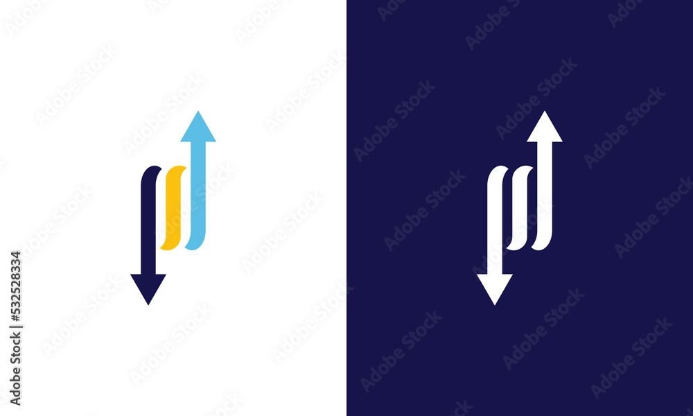 Letter M and Arrow Logo Stock Vector | Adobe Stock