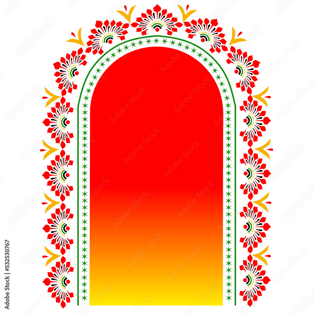 Poster Durga puja bengali hindu festival border vector free images ...
