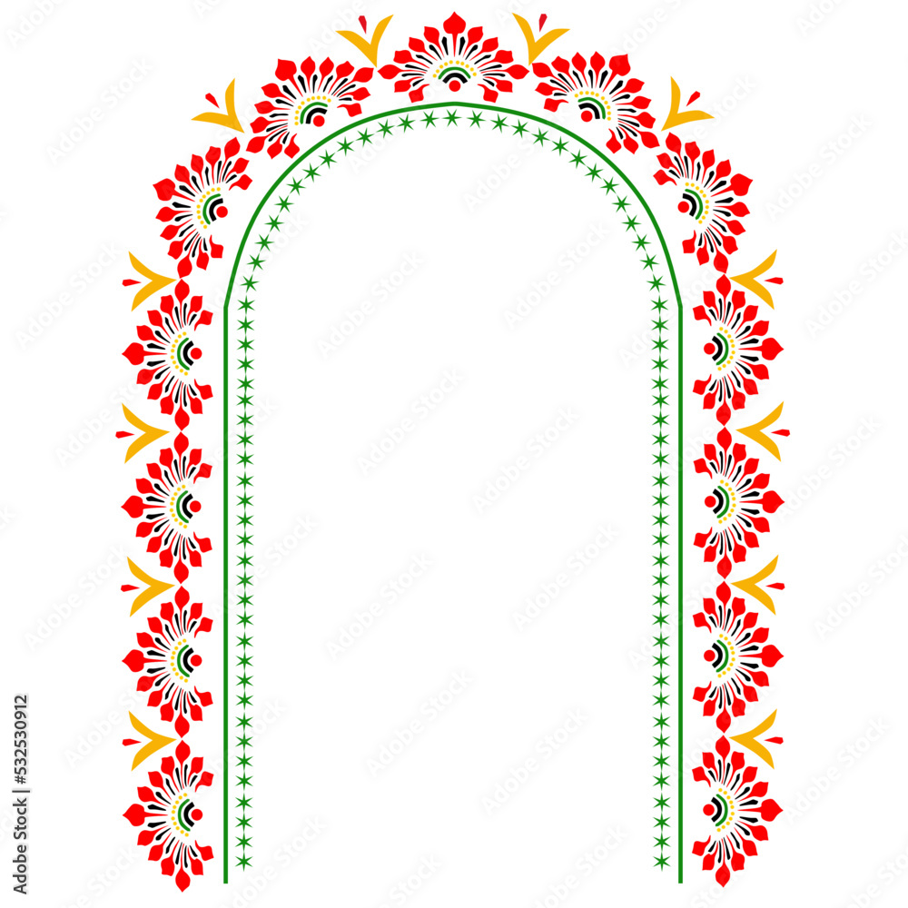 Durga puja bengali hindu festival border vector free images Stock ...