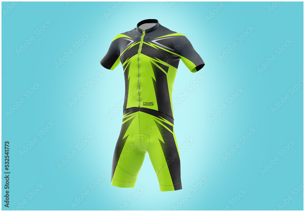 Cycling Mockup - Half Side View Stock Template | Adobe Stock