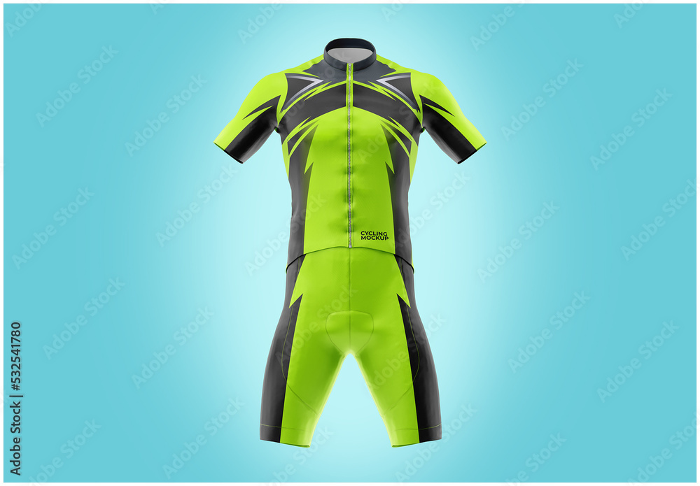 Cycling Mockup - Front View Stock Template | Adobe Stock