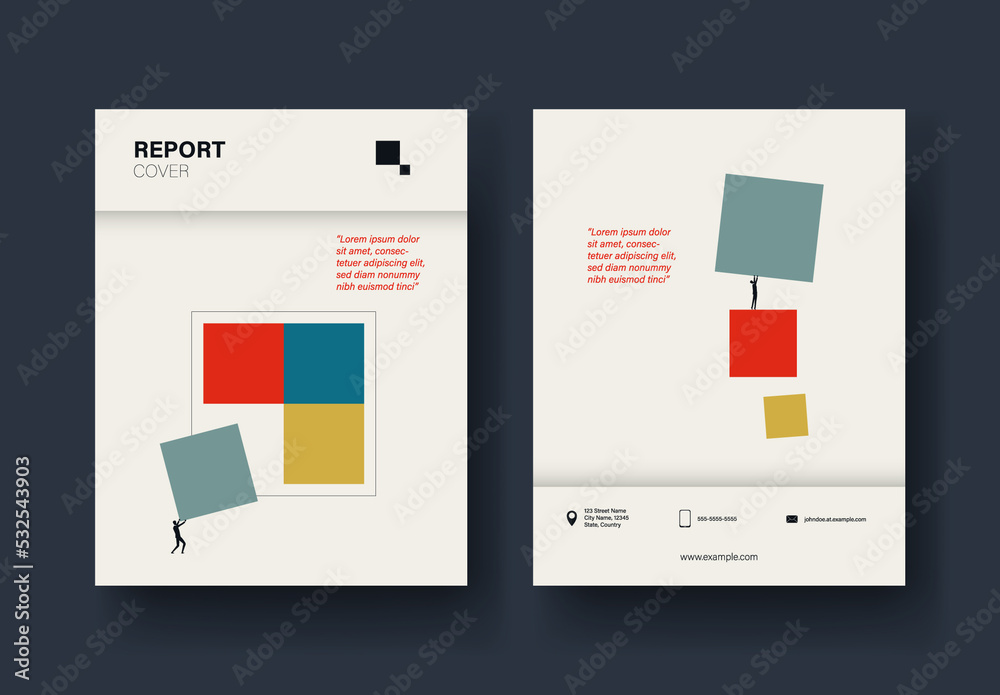 Business Growth Report Cover Layout Stock Template | Adobe Stock