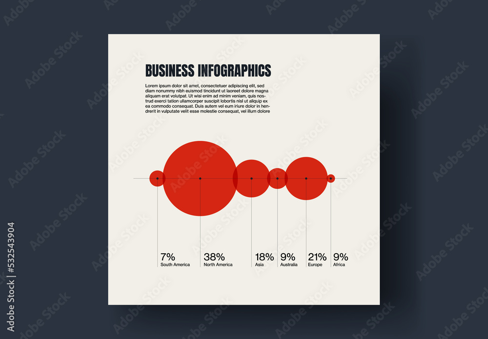 Business Market Distribution Infographics Layout Stock Template | Adobe ...