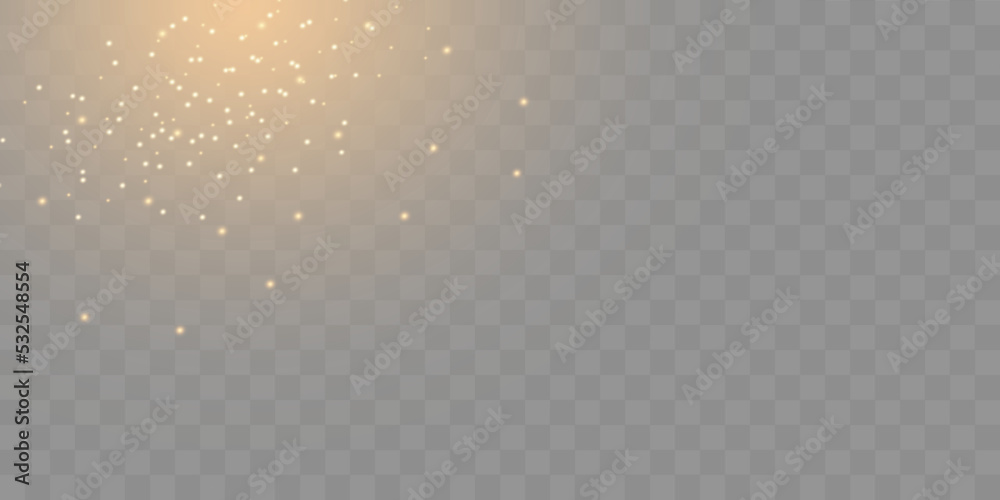 Bright explosion of a star, a fiery beam of light exploded with sparks ...