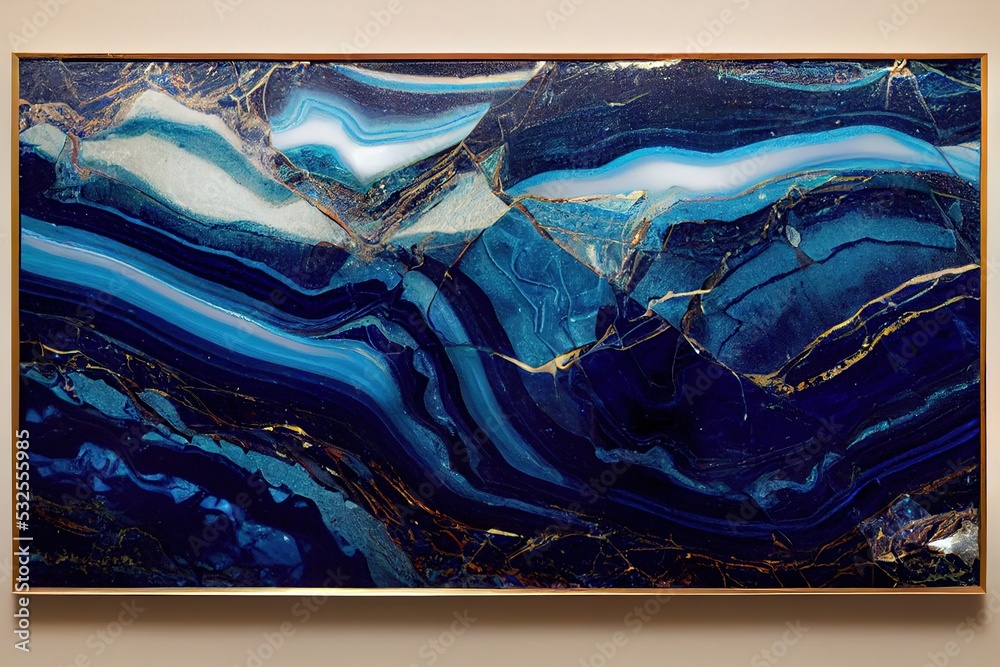 sapphire colors. Abstract ocean art. Natural Luxury. Stones like marble ...
