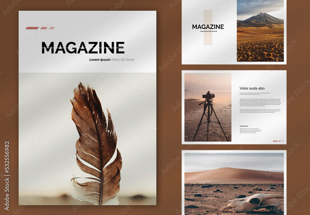 Magazine Layout Stock Template | Adobe Stock