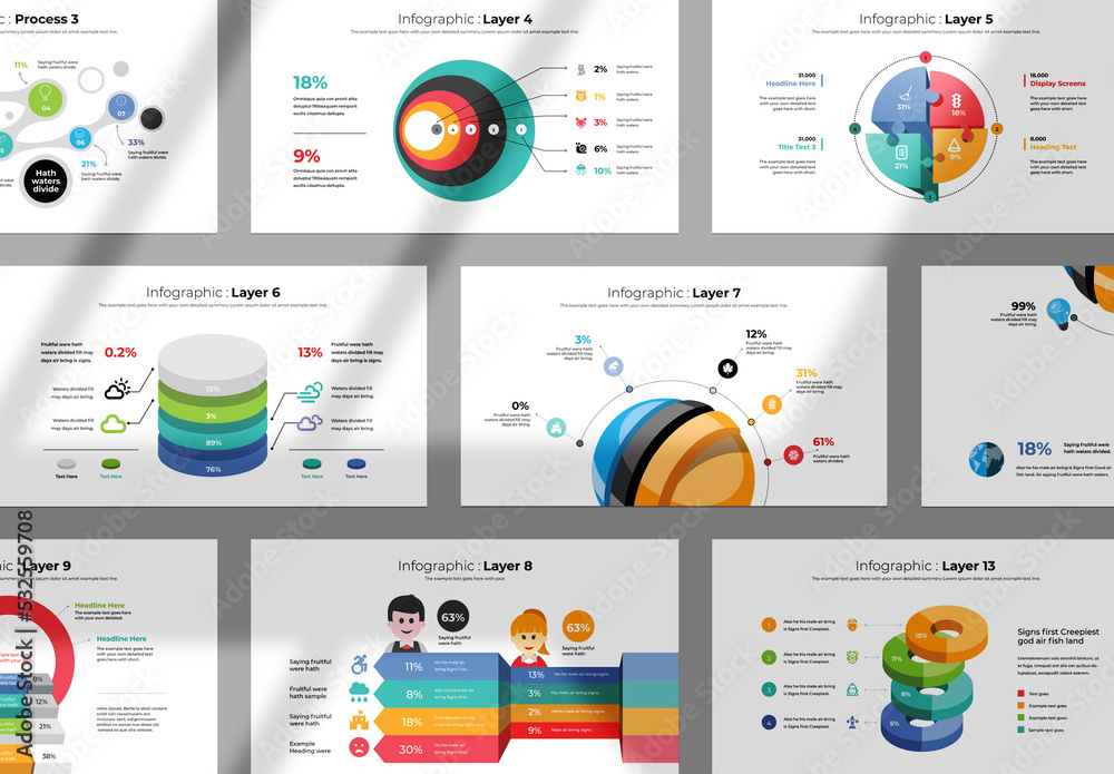 Infographic Presentation Layout Stock Template | Adobe Stock
