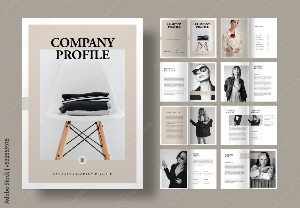 Fashion Company Profile Stock Template Adobe Stock