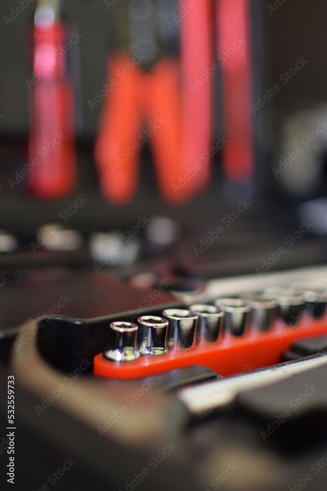 Juego de Herramientas para trabajo Mecanico, copas de un cuarto de ...