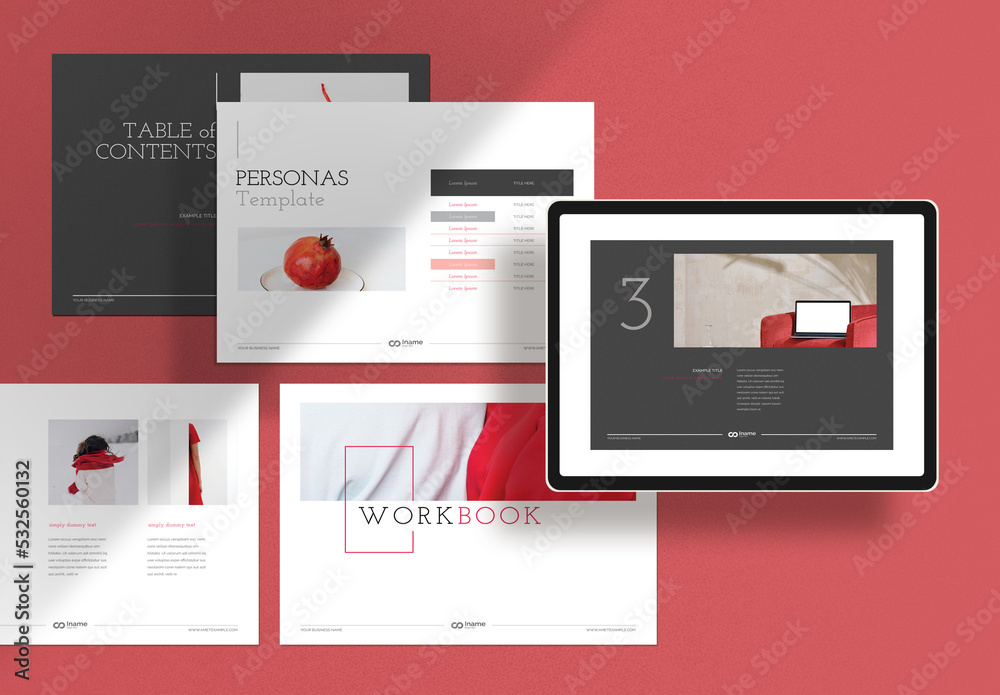 Work Book Layout Stock Template | Adobe Stock