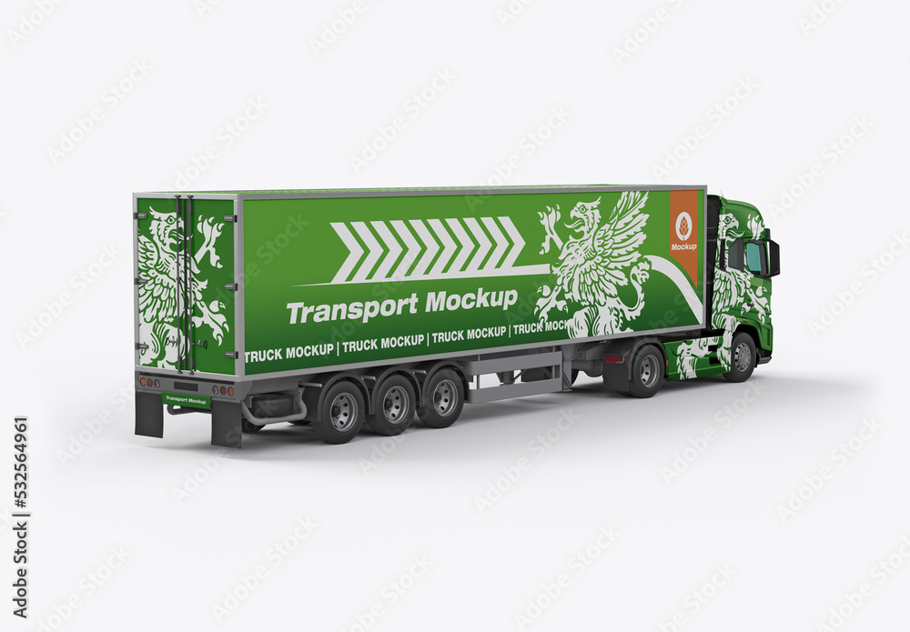 Heavy Truck Mockup Stock Template | Adobe Stock