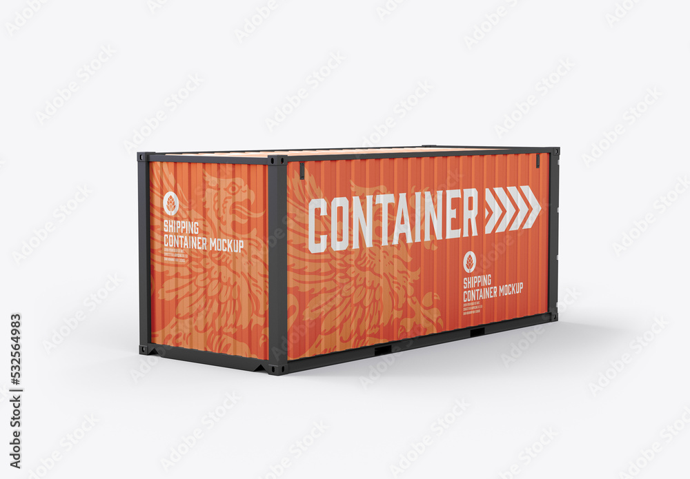 Shipping Container Mockup Stock Template | Adobe Stock