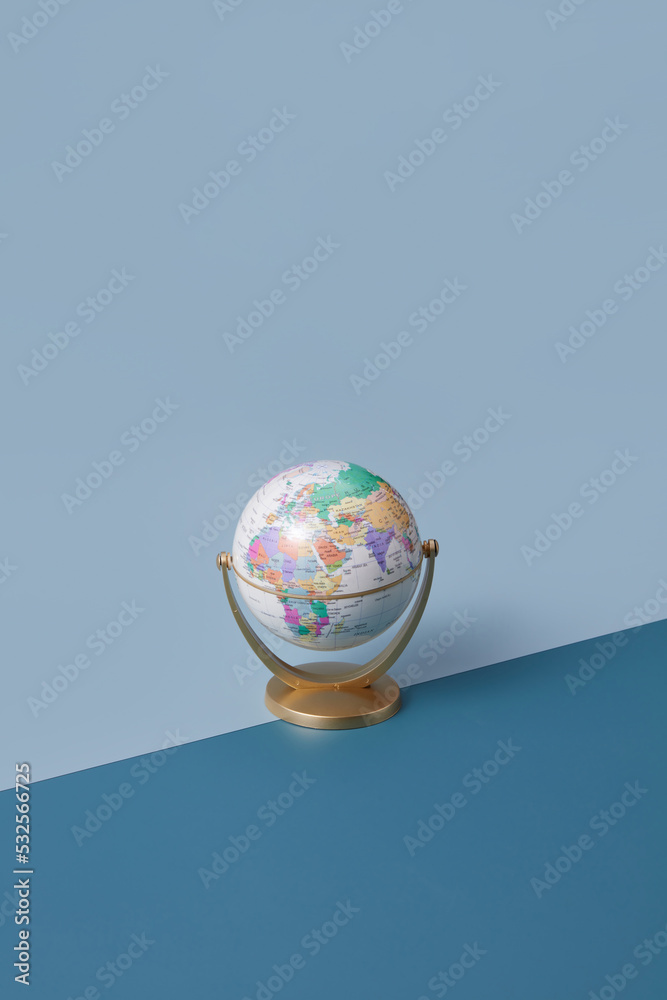 Geographic globe with continents and countries. Stock Photo | Adobe Stock