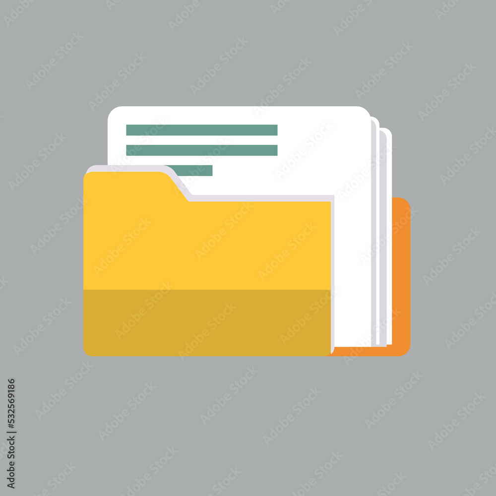 Draw a folder icon in Adobe Illustrator professionally Stock Vector ...