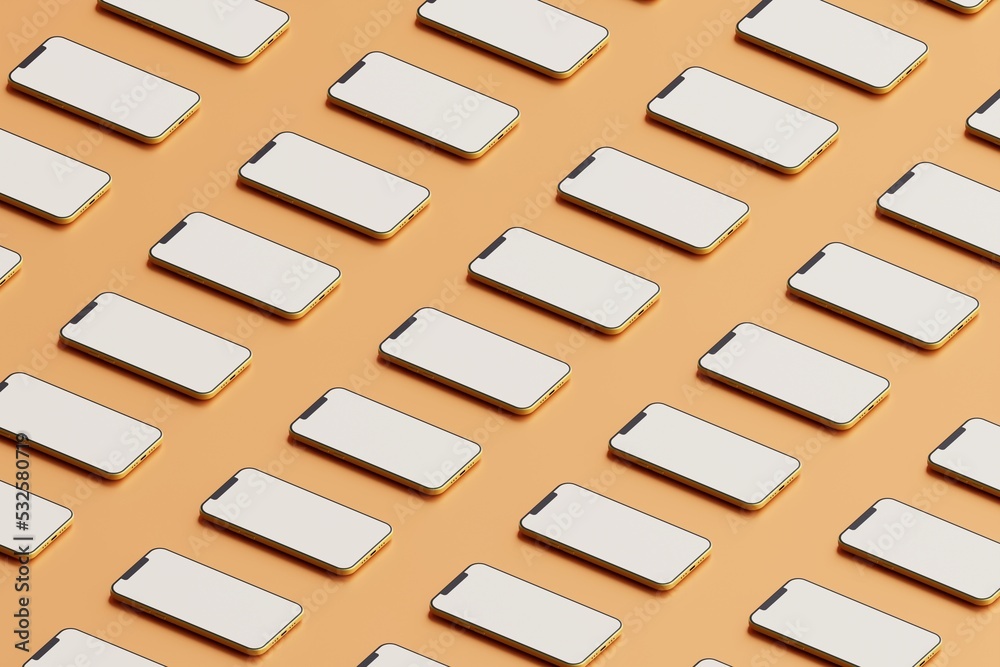 Minimal design pattern of smart phone with blank space. Stock Photo ...