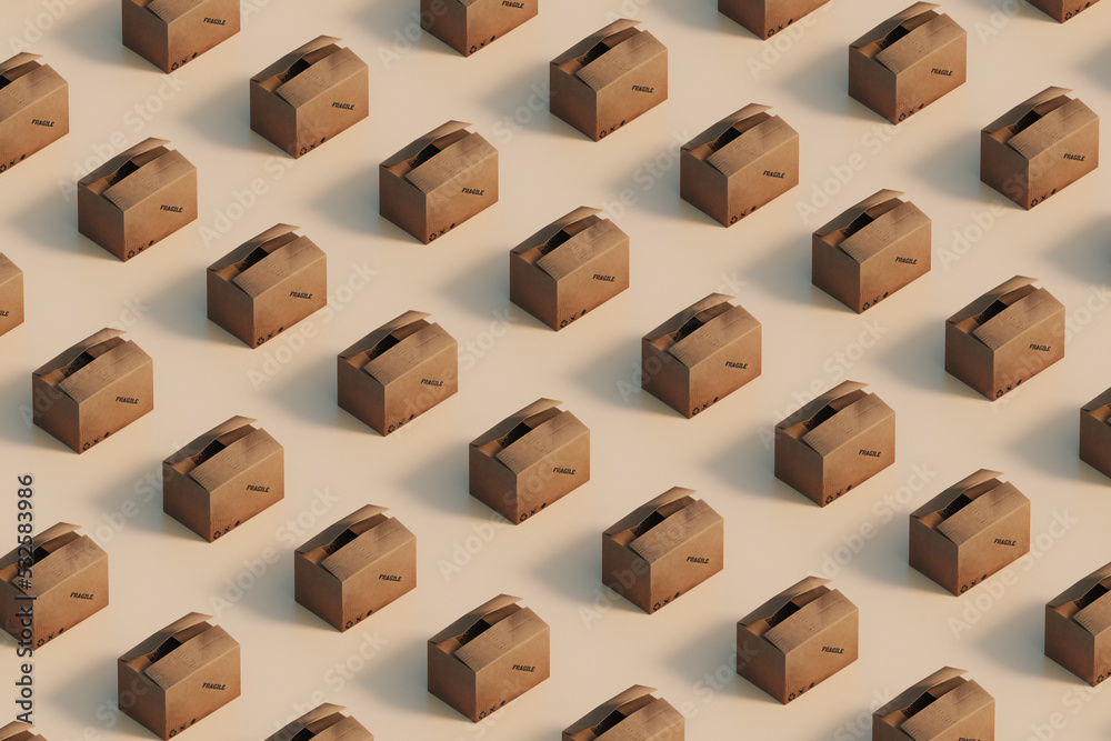 Cardboard box fragile Stock Photo | Adobe Stock