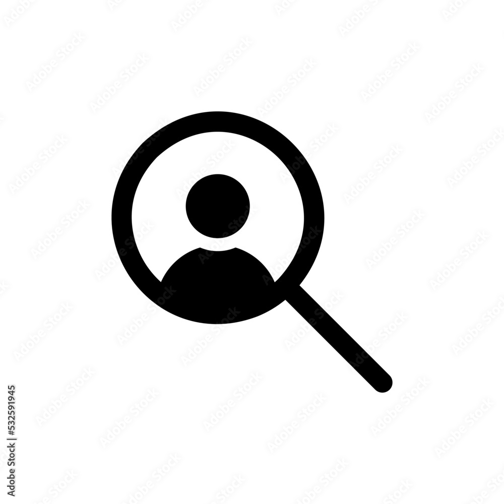 Icono de buscar persona, usuario o personaje. Lupa buscador ...