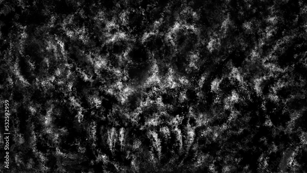 Dark alien skull face screaming. Scary illustration in horror fantasy ...