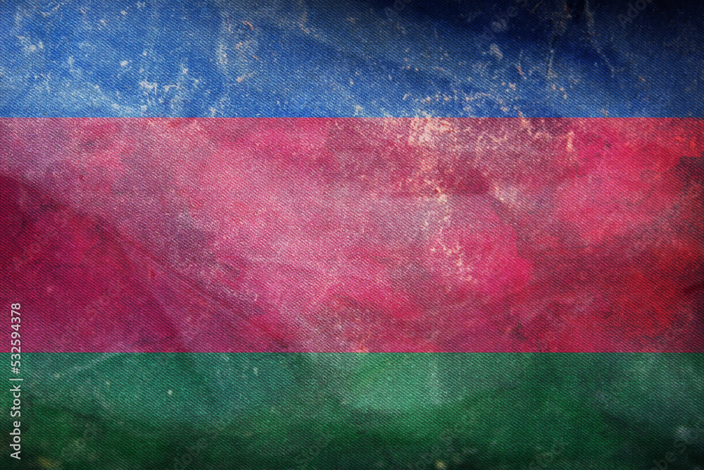 retro flag of Kuban People's Republic, Europe with grunge texture. flag ...