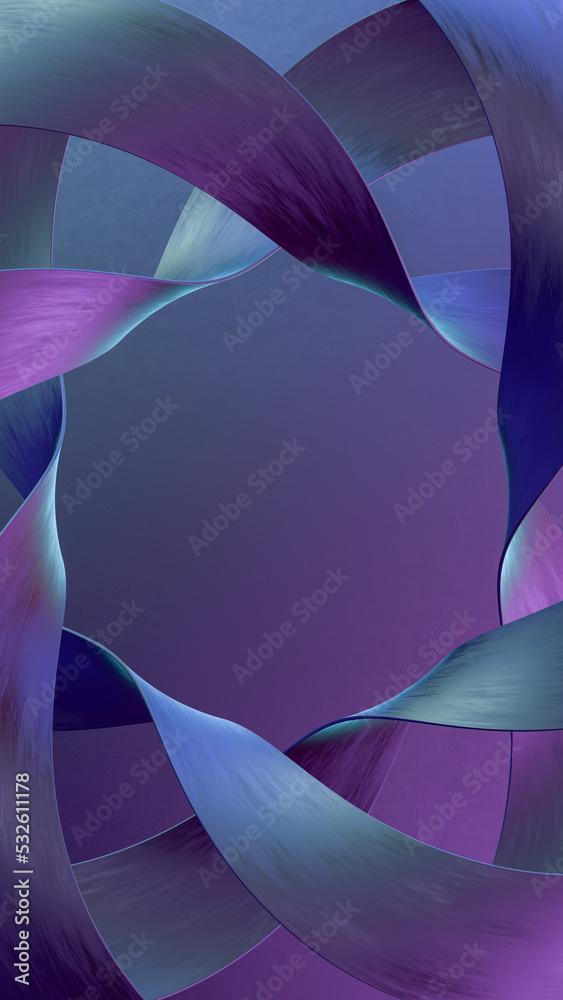 Abstract mockup with twist ribbons. Stock Photo | Adobe Stock