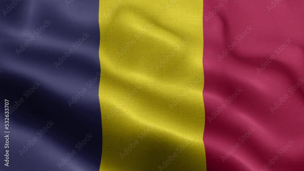 Flag Of Chad - Chad Flag High Detail - National flag Chad wave Pattern ...
