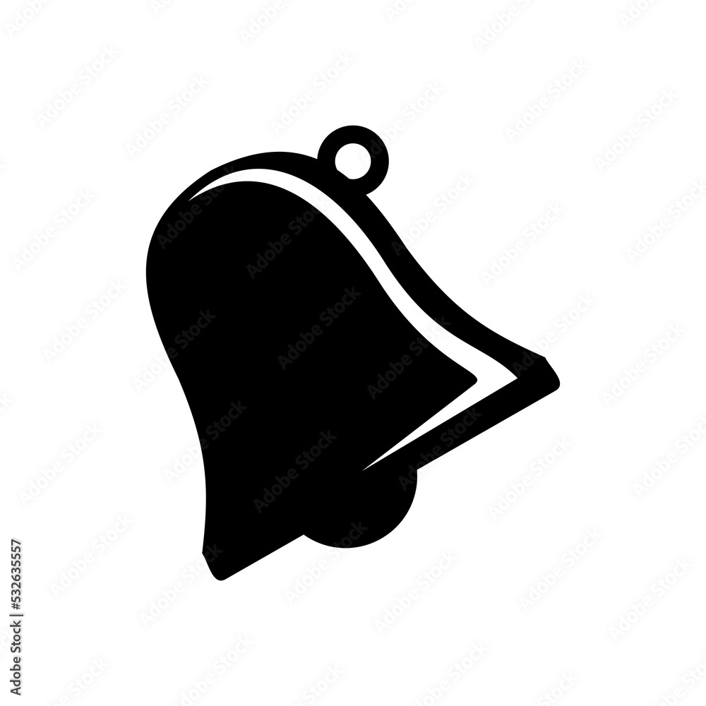 a bell sign logo inspiration. flat ring design in black color. PNG ...