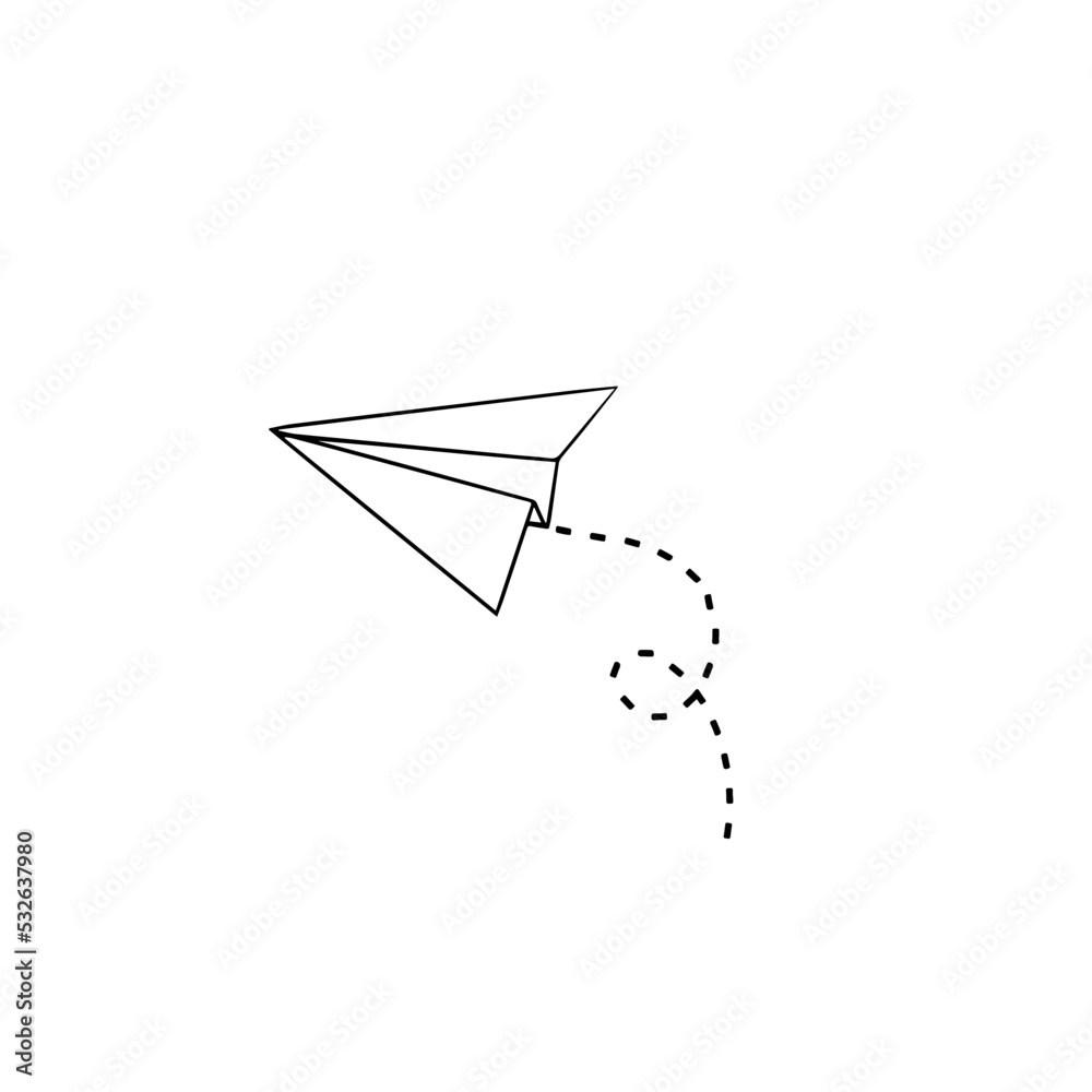 Paper plane, white paper airplanes from different direction, message ...