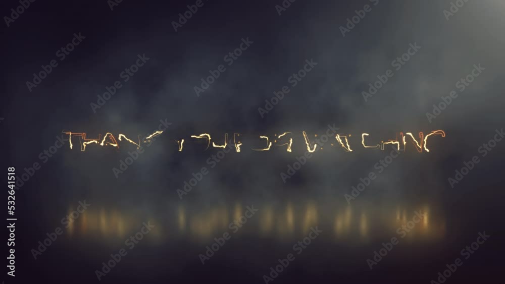 Thanks for watching text electric Science technology futuristic 3D ...