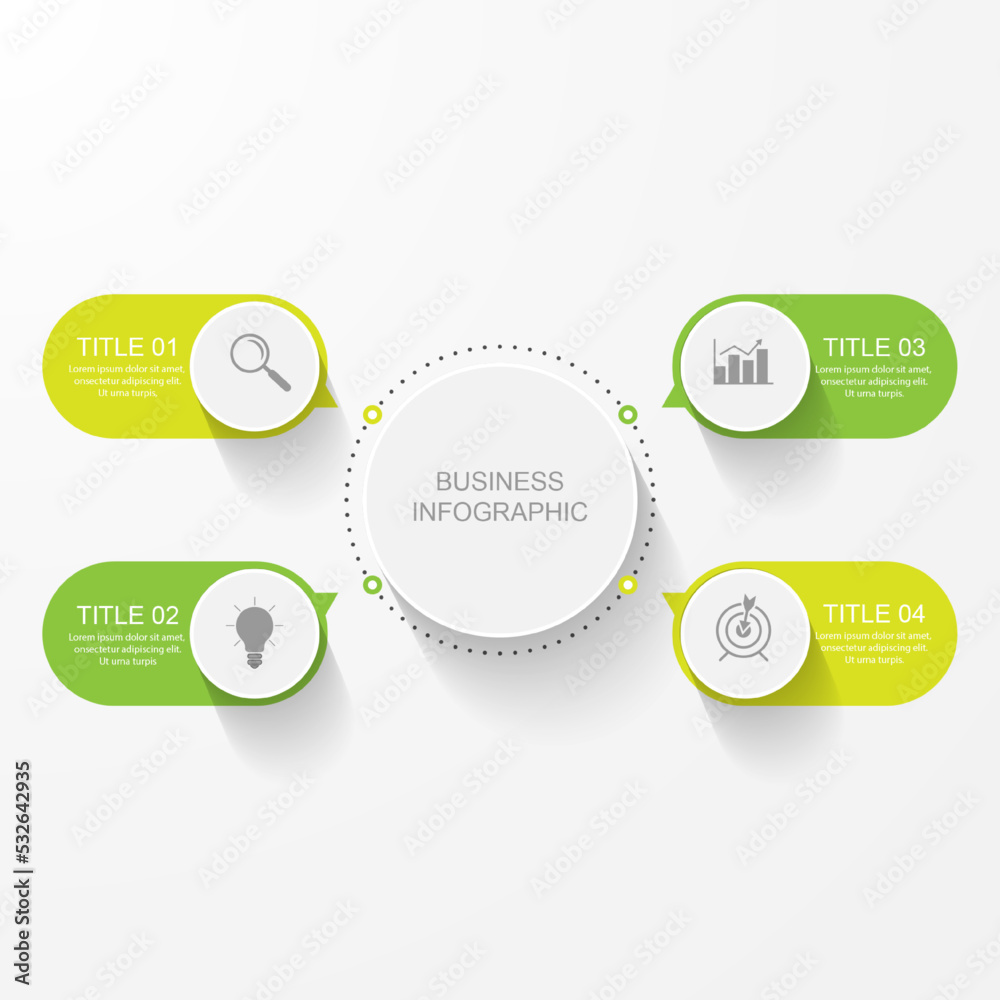 Business data visualization. Process chart. Abstract elements of graphs ...