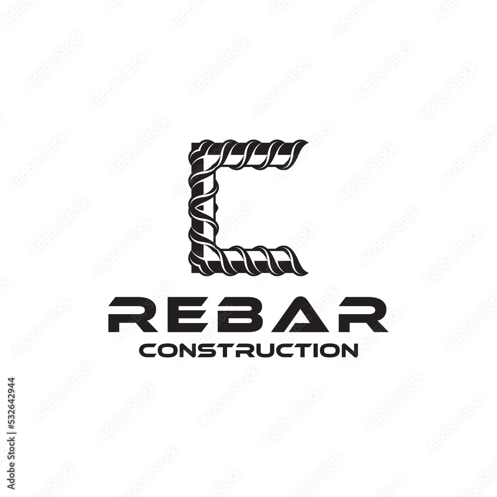 rebar concrete construction logo design vector for business idea Stock ...
