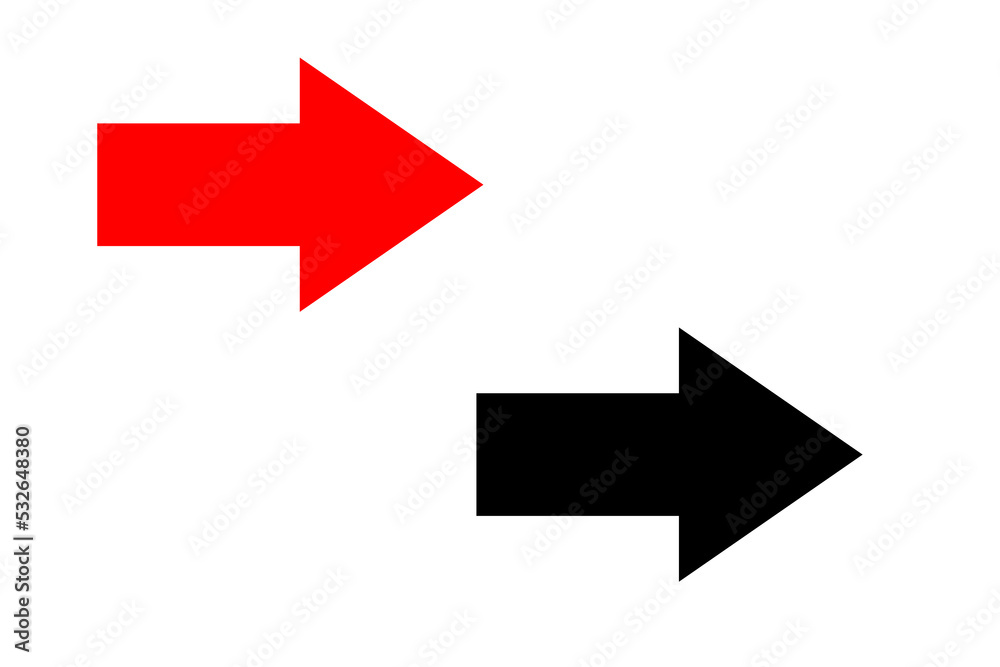 Red and blue arrow icon, Red and blue color arrow indicator Stock ...