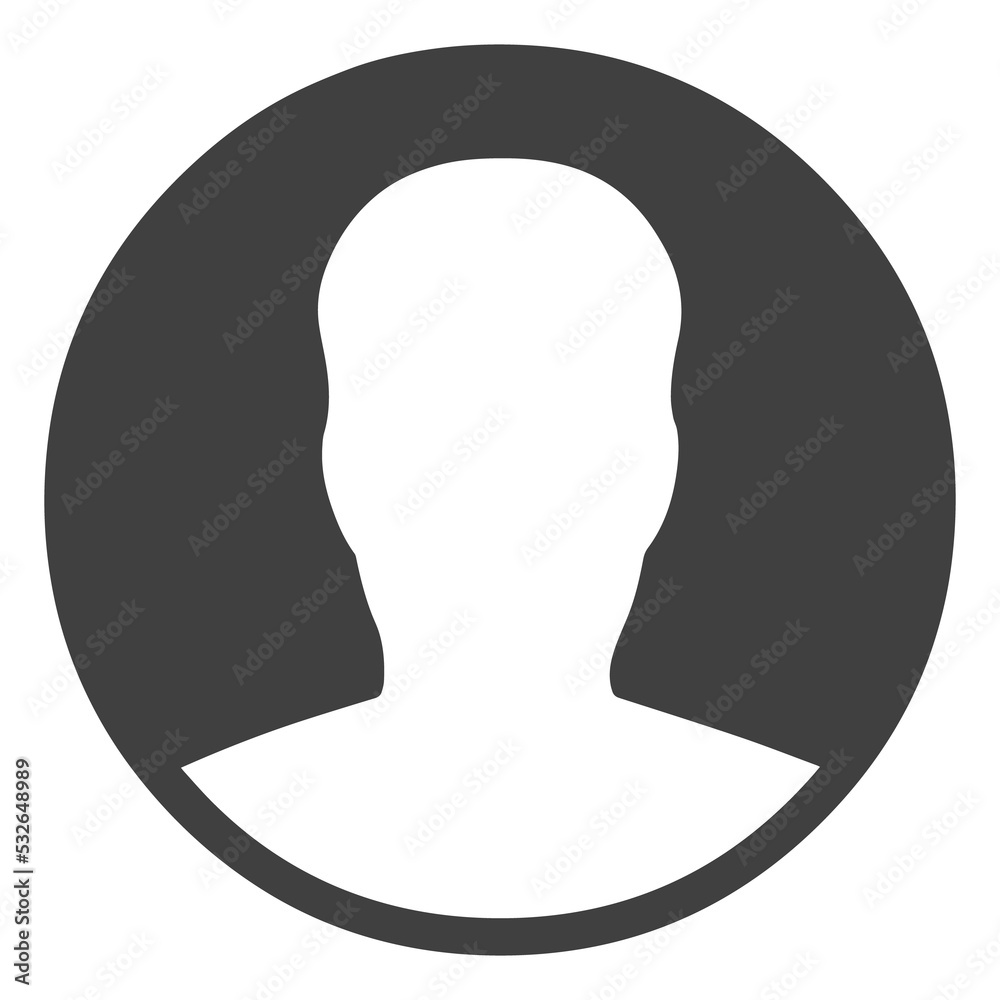 Male profile picture symbol PNG image Stock Illustration | Adobe Stock