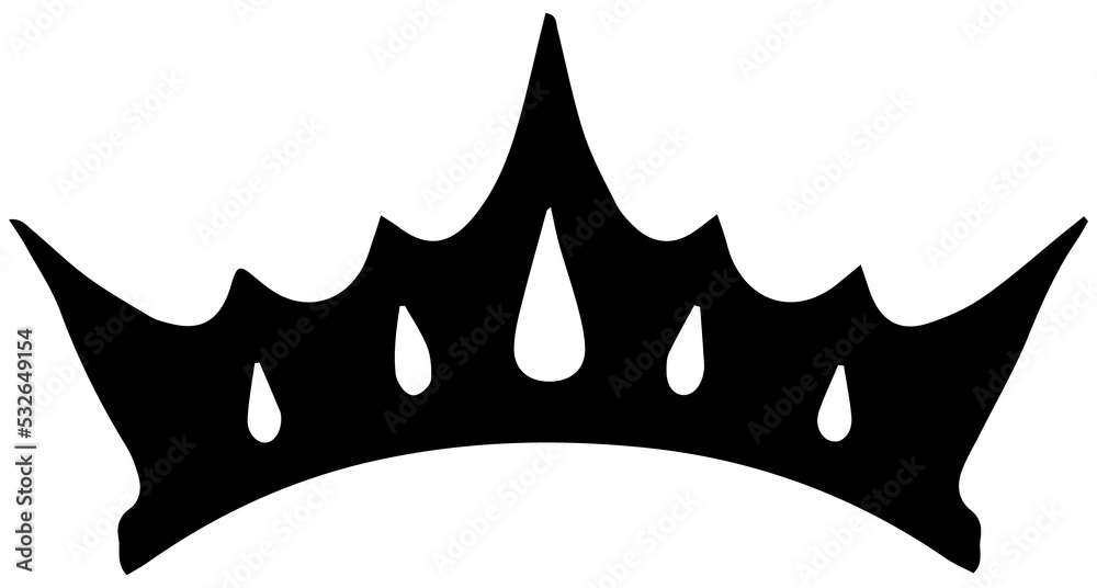 Hand drawn simple crown PNG image Stock Illustration | Adobe Stock