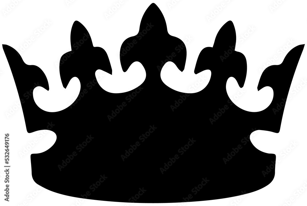 Hand drawn simple crown PNG image Stock Illustration | Adobe Stock