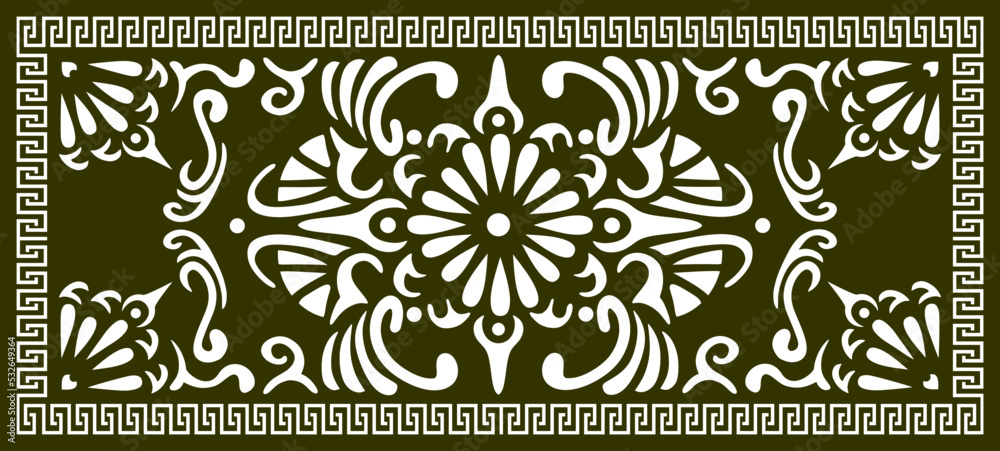 Set template for laser cutting and Plotter. Vector illustration ...