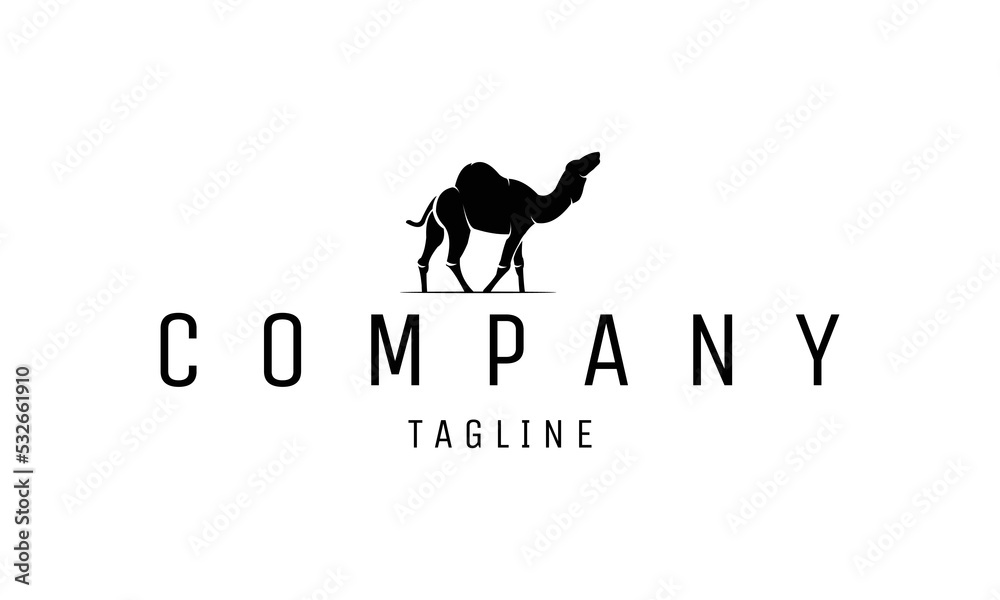 Simple camel logo, company logo design idea, vector illustration Stock ...