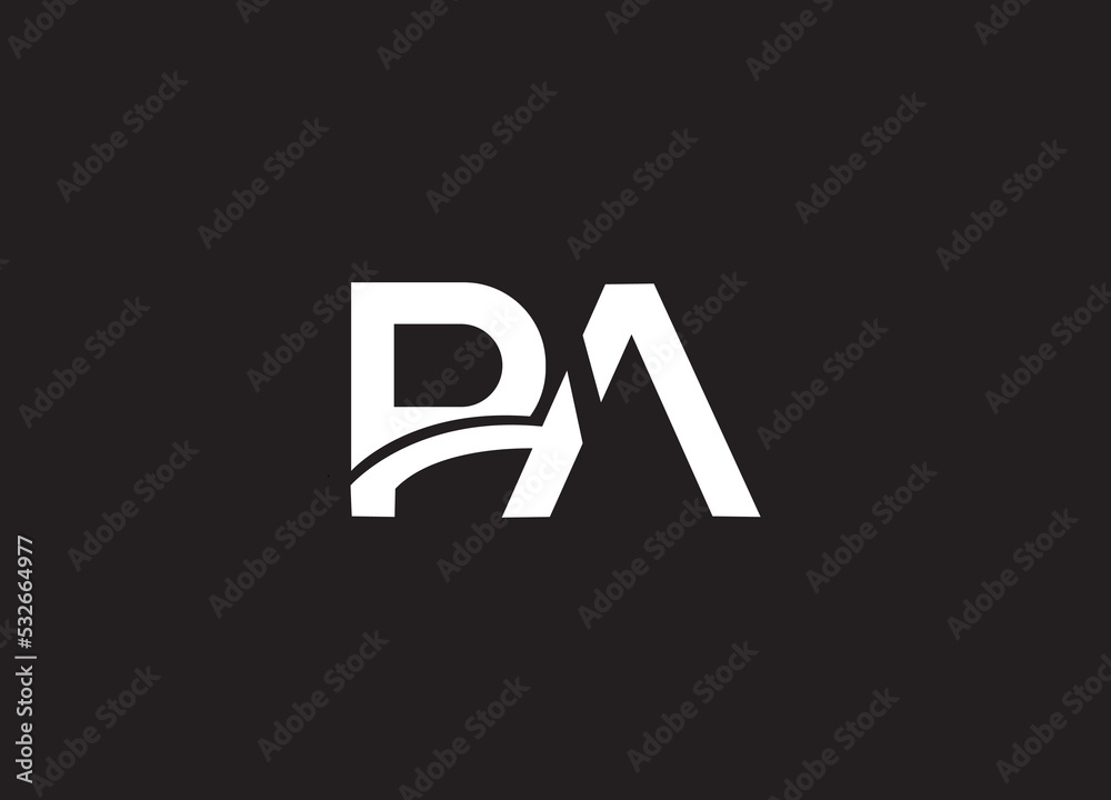 initial letter logo pa,logo template logo design Stock Vector | Adobe Stock