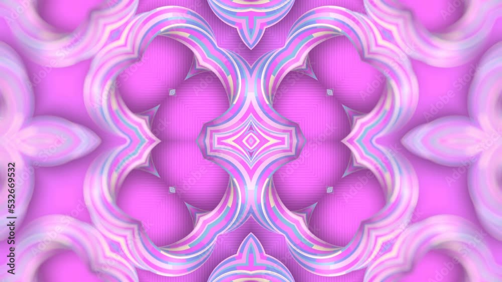 Psychedelic pattern from a group of twisted shapes in neon color ...
