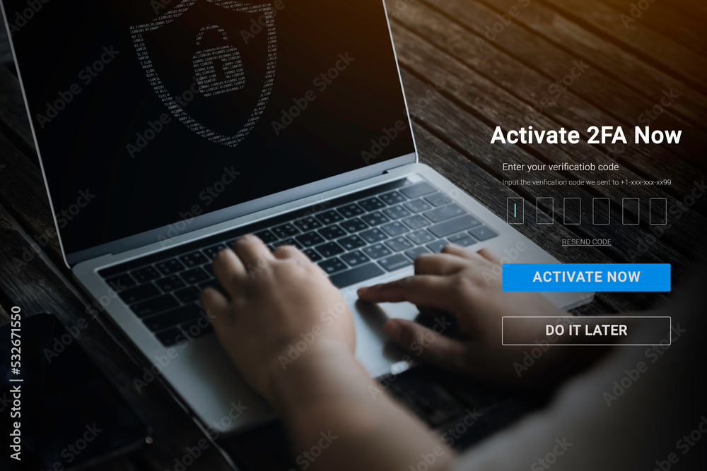Laptop computer with CyberSecure and 2FA increases the security of your ...