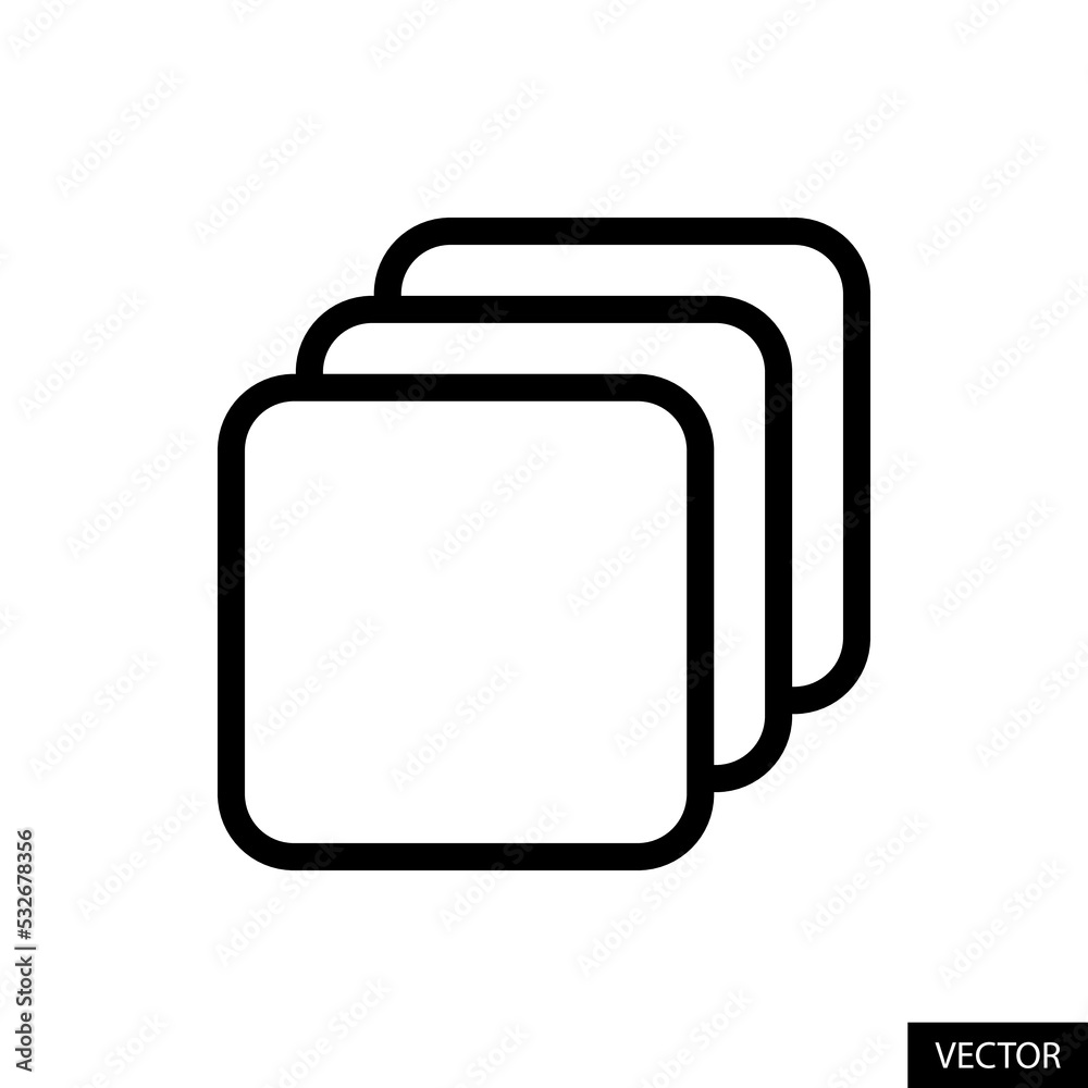 Layers vector icon in line style design for website design, app, UI ...