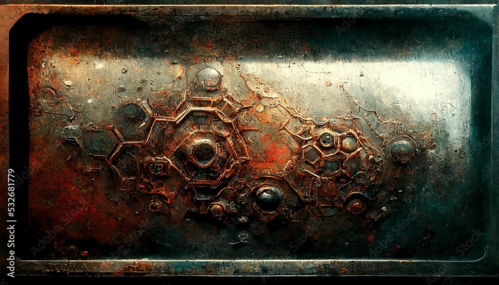 rotten and damaged metal texture closeup design Stock Illustration ...
