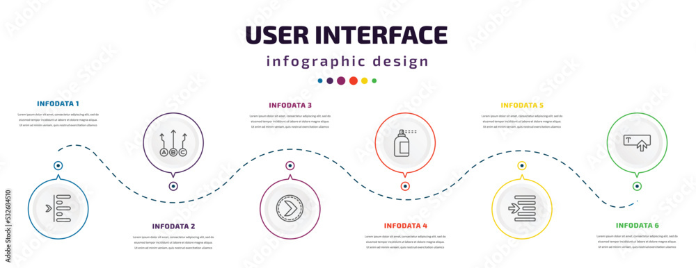 User Interface Infographic Element With Icons And 6 Step Or Option