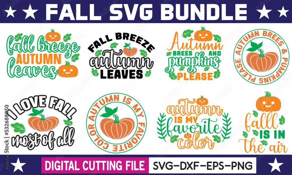 Hello Fall Svg, Fall Svg Bundle, Fall Leaves Svg, Autumn Svg, Fall ...