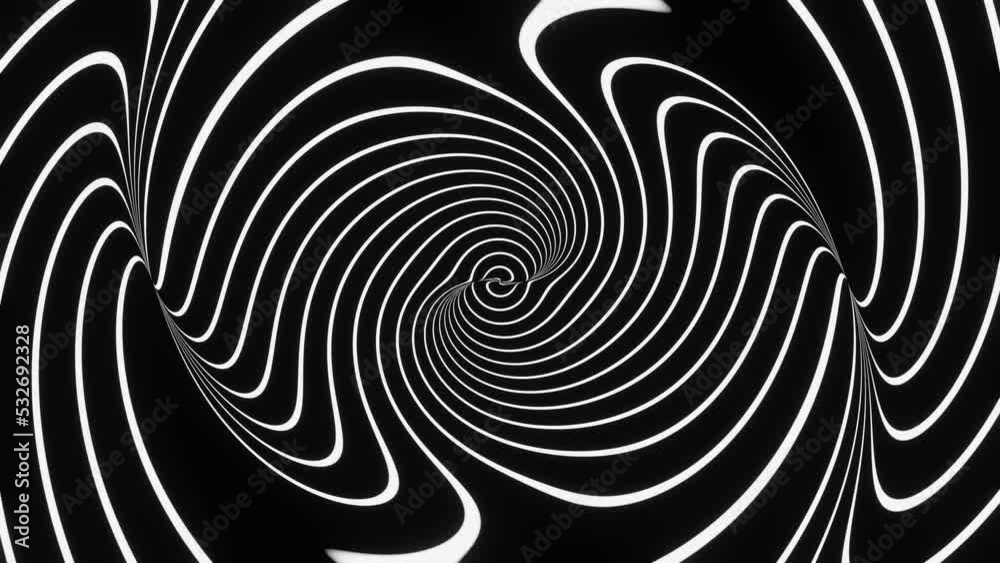 Black and white animated kaleidoscope of geometric shapes. Loopy ...